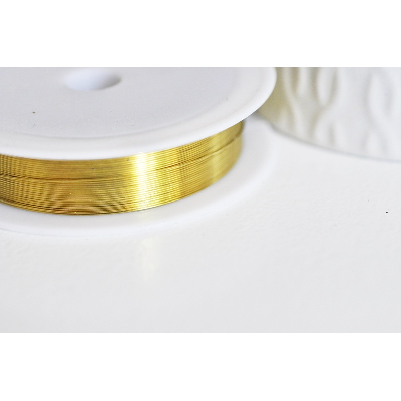 0.3mm gold plated copper wire, x1 spool of 10 meters (G6184) - The ...